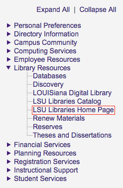 myLSU Portal: LSU Libraries Home Page - GROK Knowledge Base